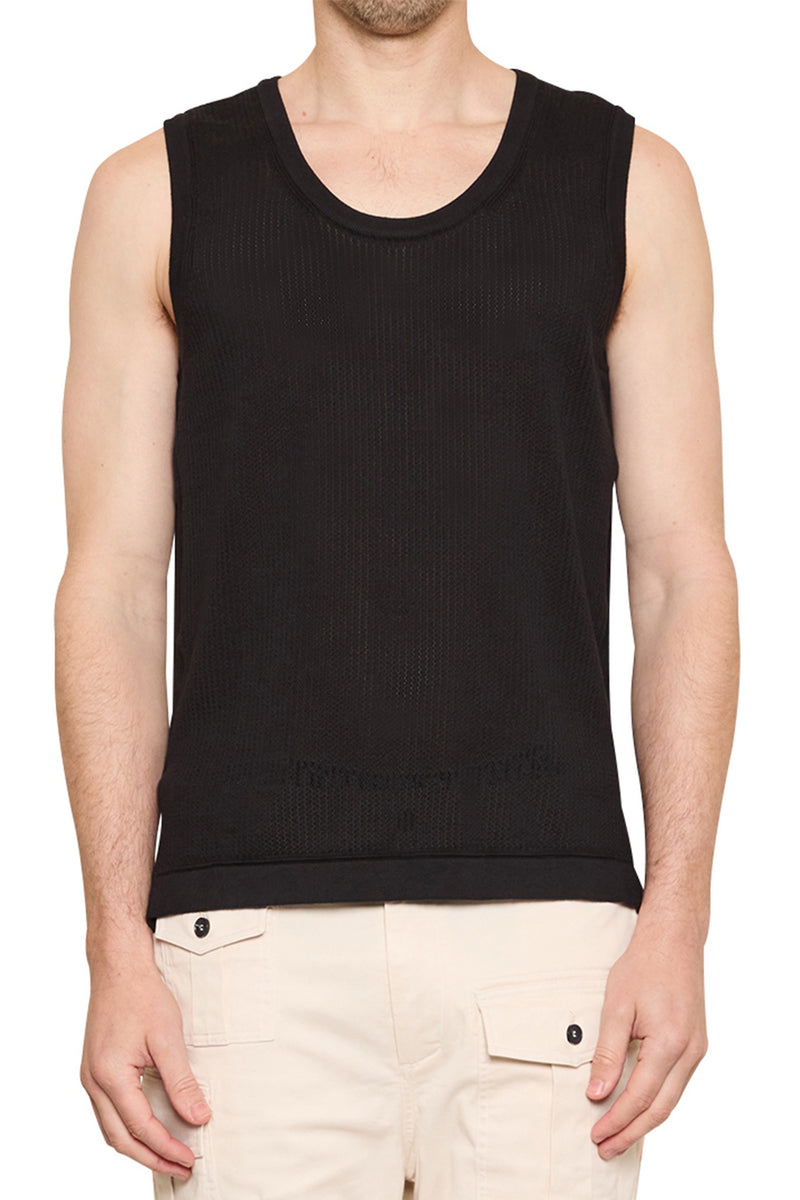 Chase Knitted Singlet in Black – Arthur Galan AG